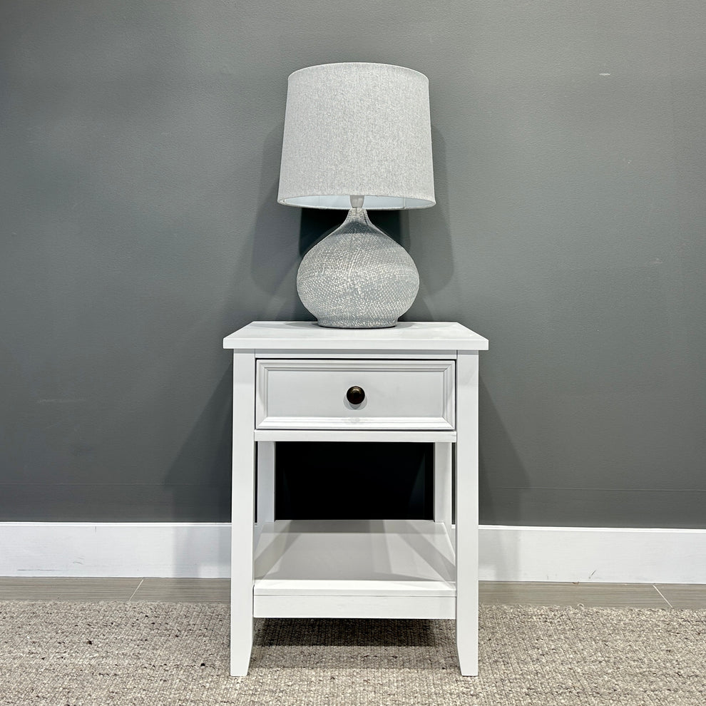 Joseph Bedside w/ 1 Drawer - White – McPhails Furniture