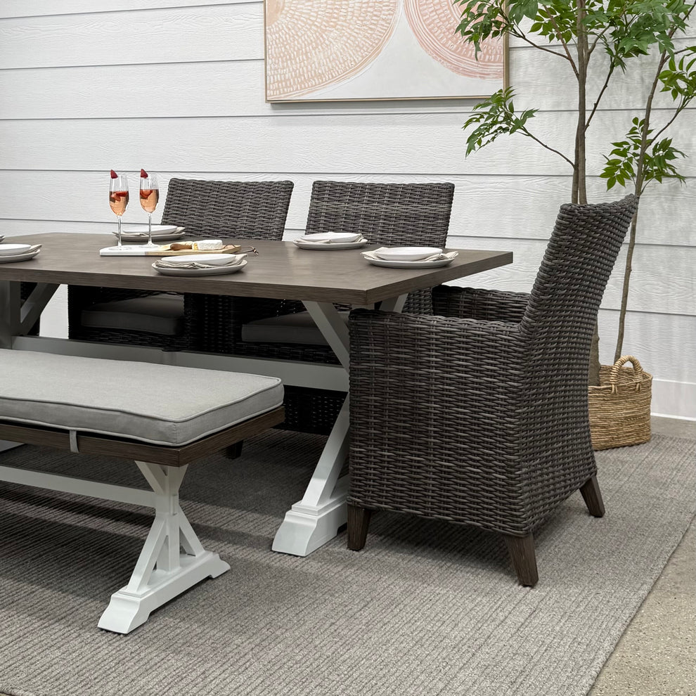 Bayside Dining Table, Bench Seat & 4x Dining Chair Suite – McPhails ...