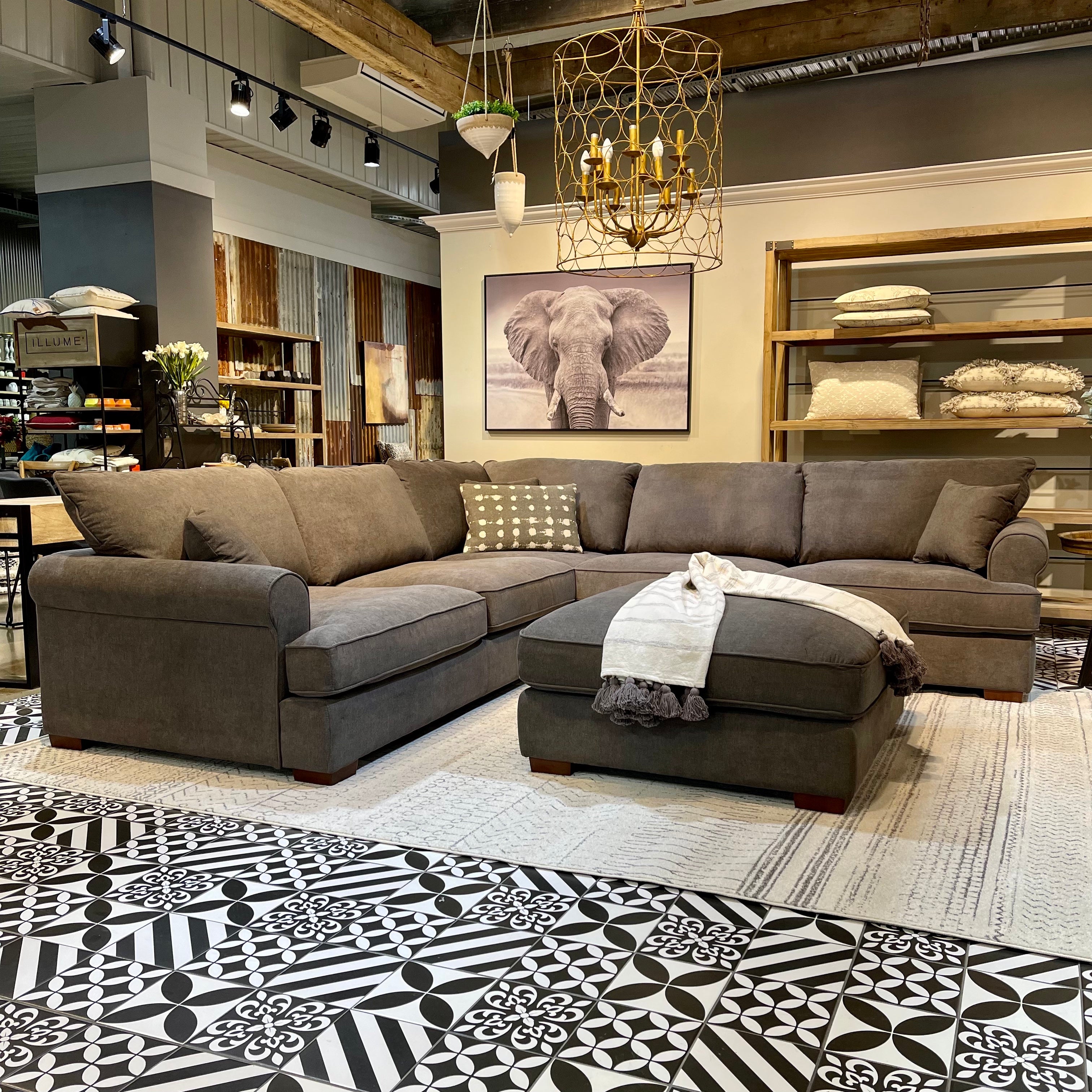 Beverley Corner Lounge - Storm – McPhails Furniture